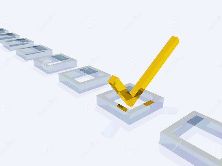 Three Dimension Check Mark stock illustration. Illustration of good ...