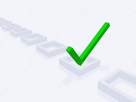 Three Dimension Check Mark stock illustration. Illustration of approved ...