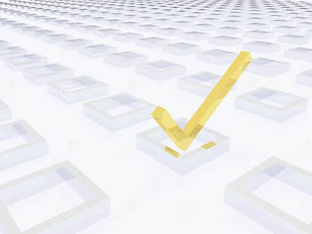 Three Dimension Check Mark stock illustration. Illustration of ...