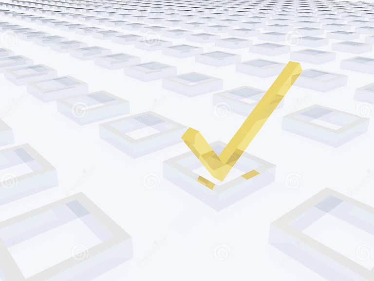 Three Dimension Check Mark stock illustration. Illustration of ...