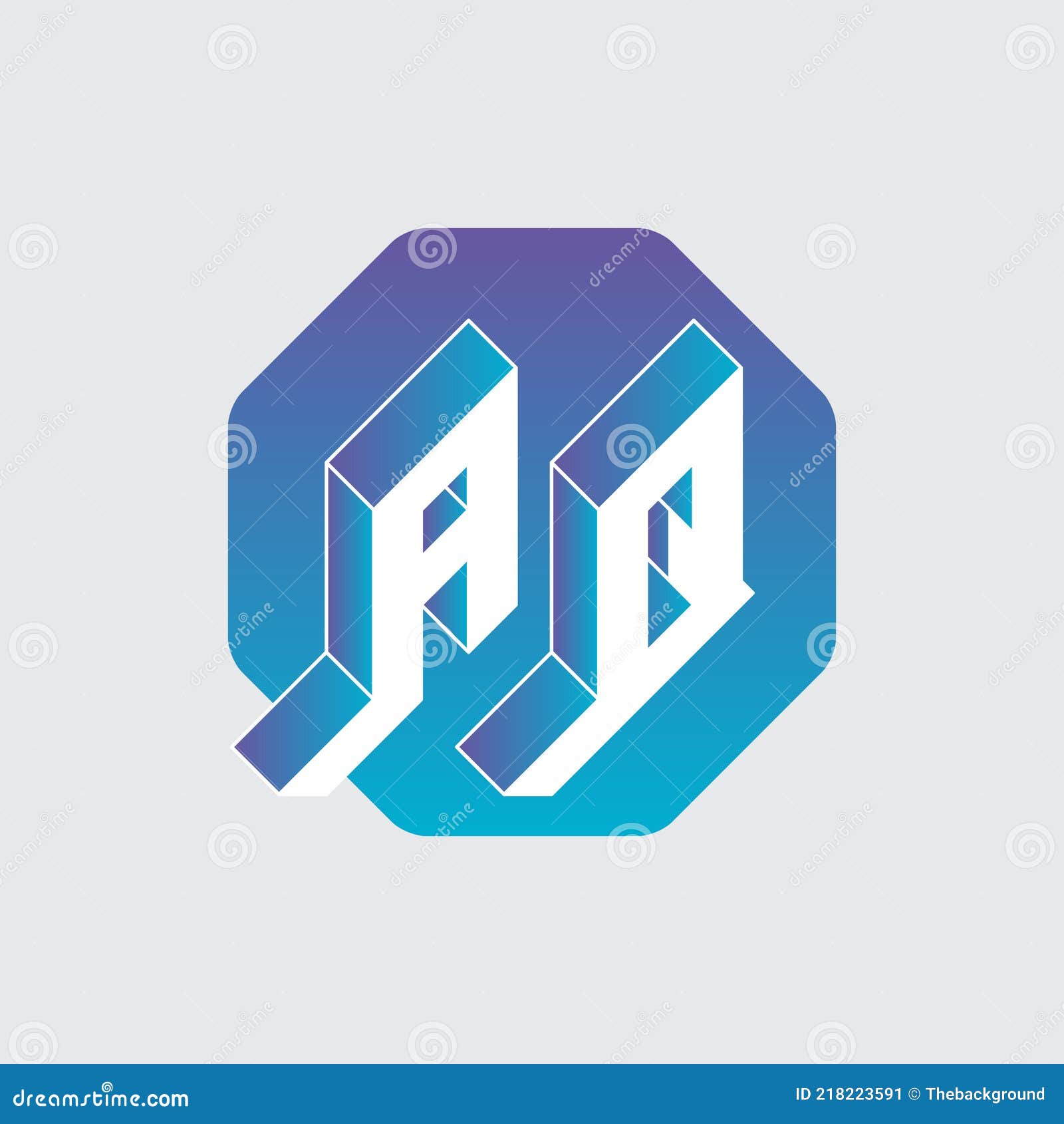 Three-dimension Letters. AQ - 2-letter Code. a and Q - Monogram or ...