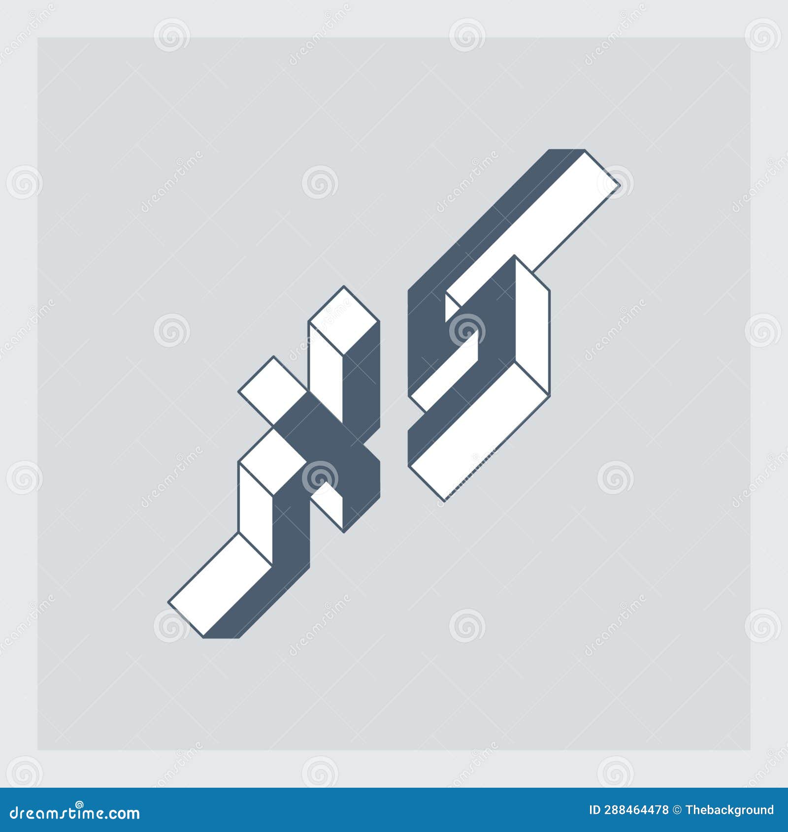 Three-dimension Letters. X and 5 Vector Logo. X5 - Monogram or Logotype ...