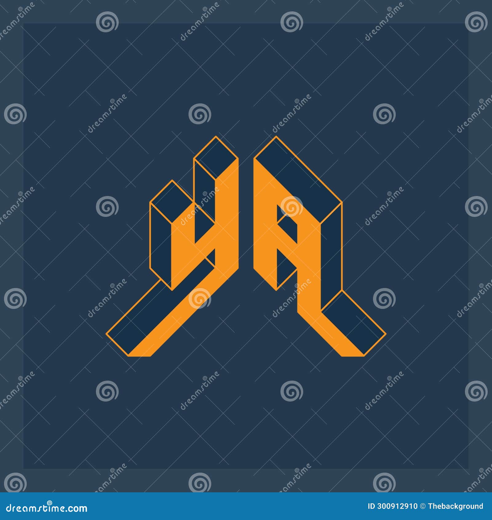 Three-dimension Letters Y and a. Isometric 3d Font for Design. YA ...