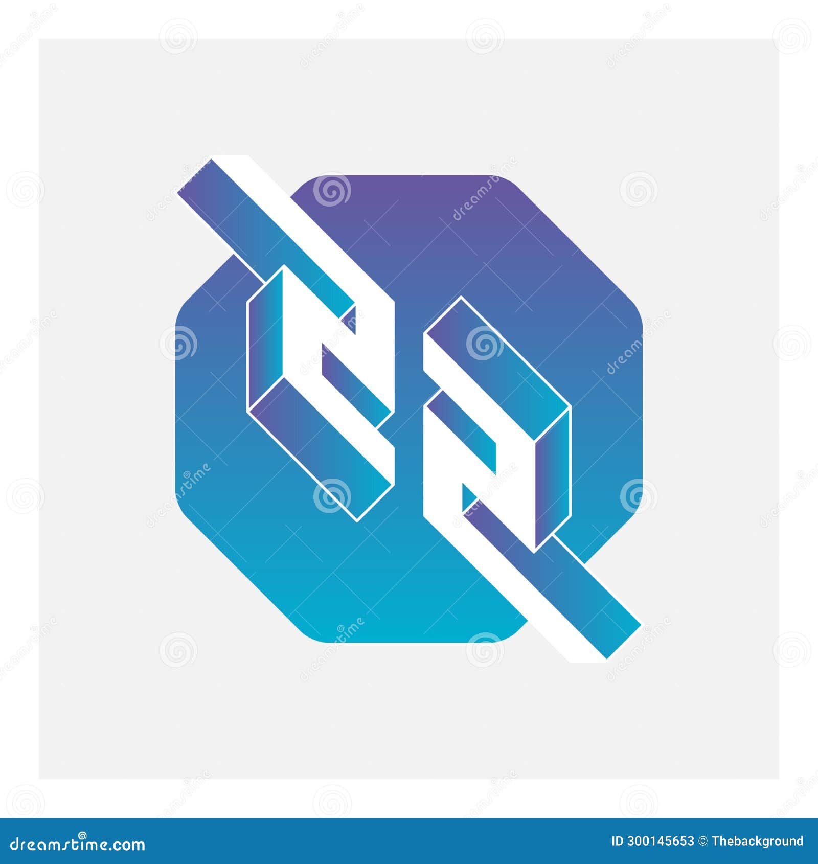 Three-dimension Numbers 22. 2 and 2 - Logotype Stock Vector ...