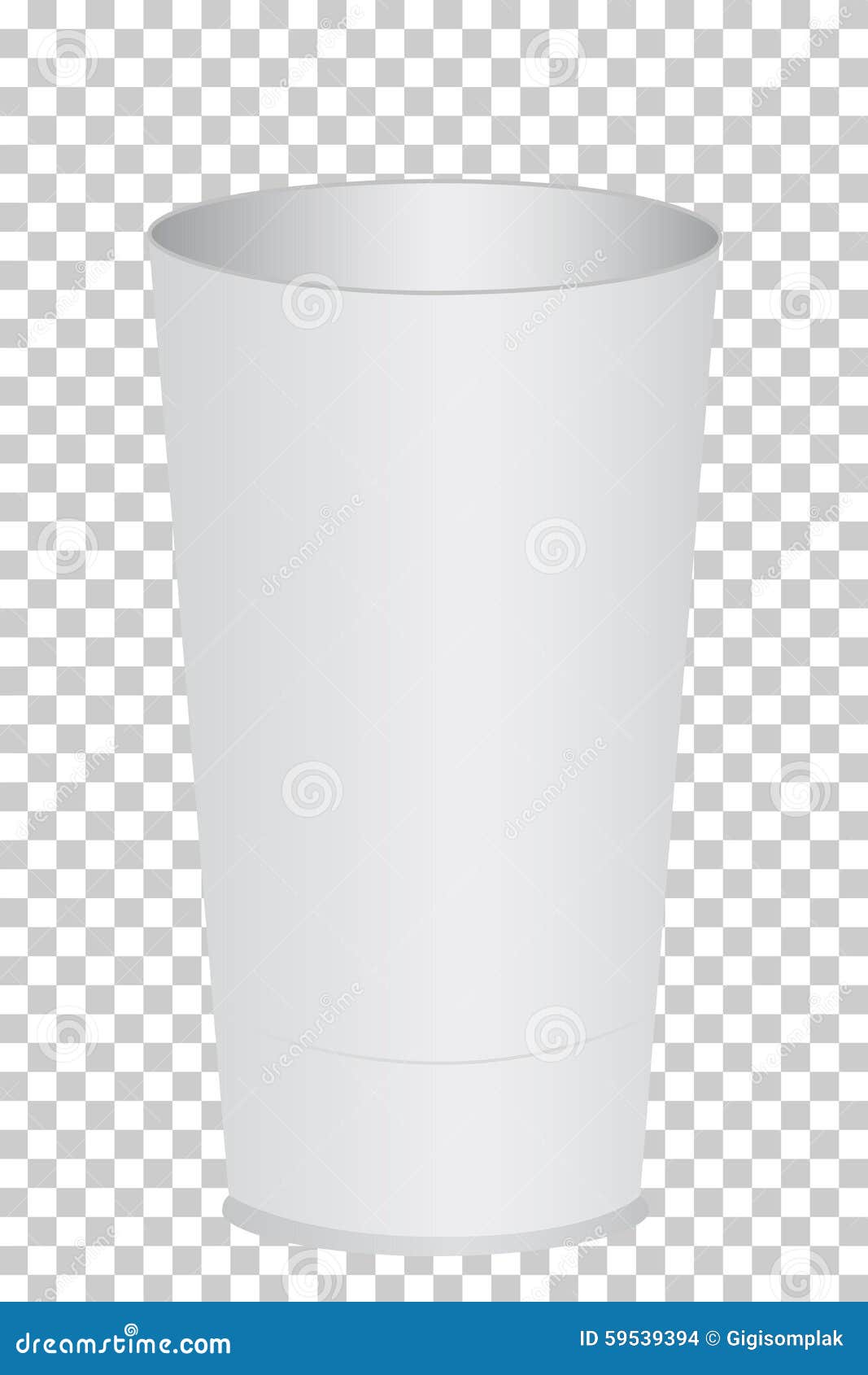 Three Dimension, Plain White Plastic Glass Stock Vector - Illustration ...