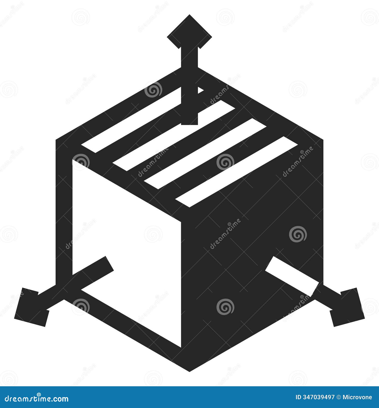 Three Dimension Symbol. Math Space Stock Illustration - Illustration of ...