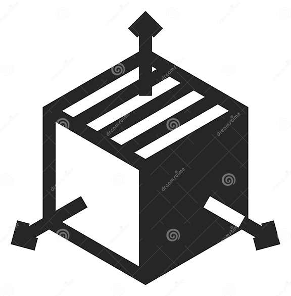 Three Dimension Symbol. Math Space Stock Illustration - Illustration of ...