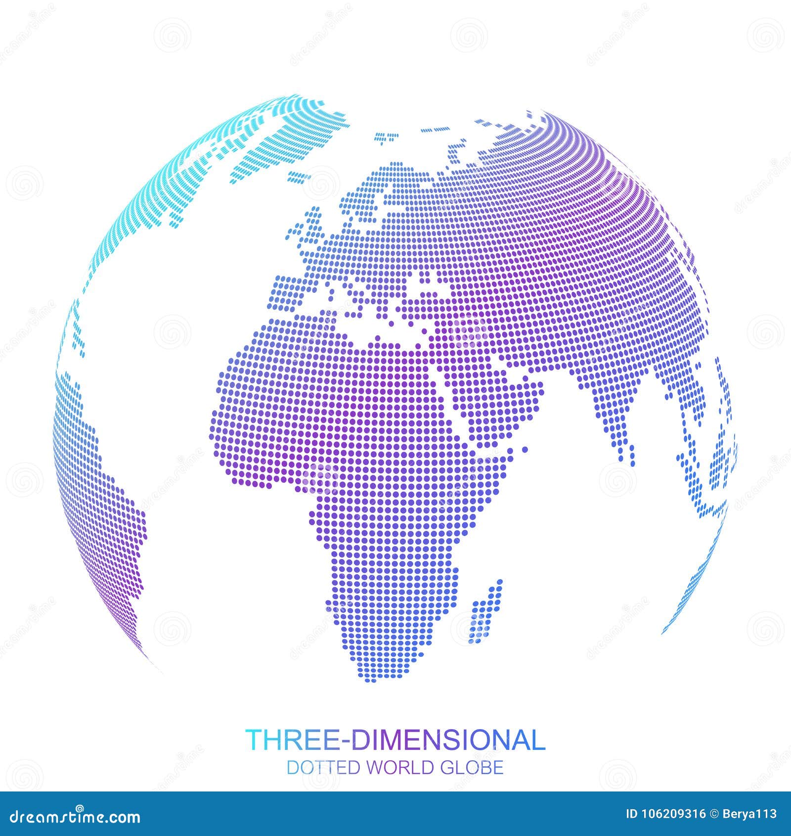 Three-dimensional Abstract Background Planet. Dotted World Globe ...