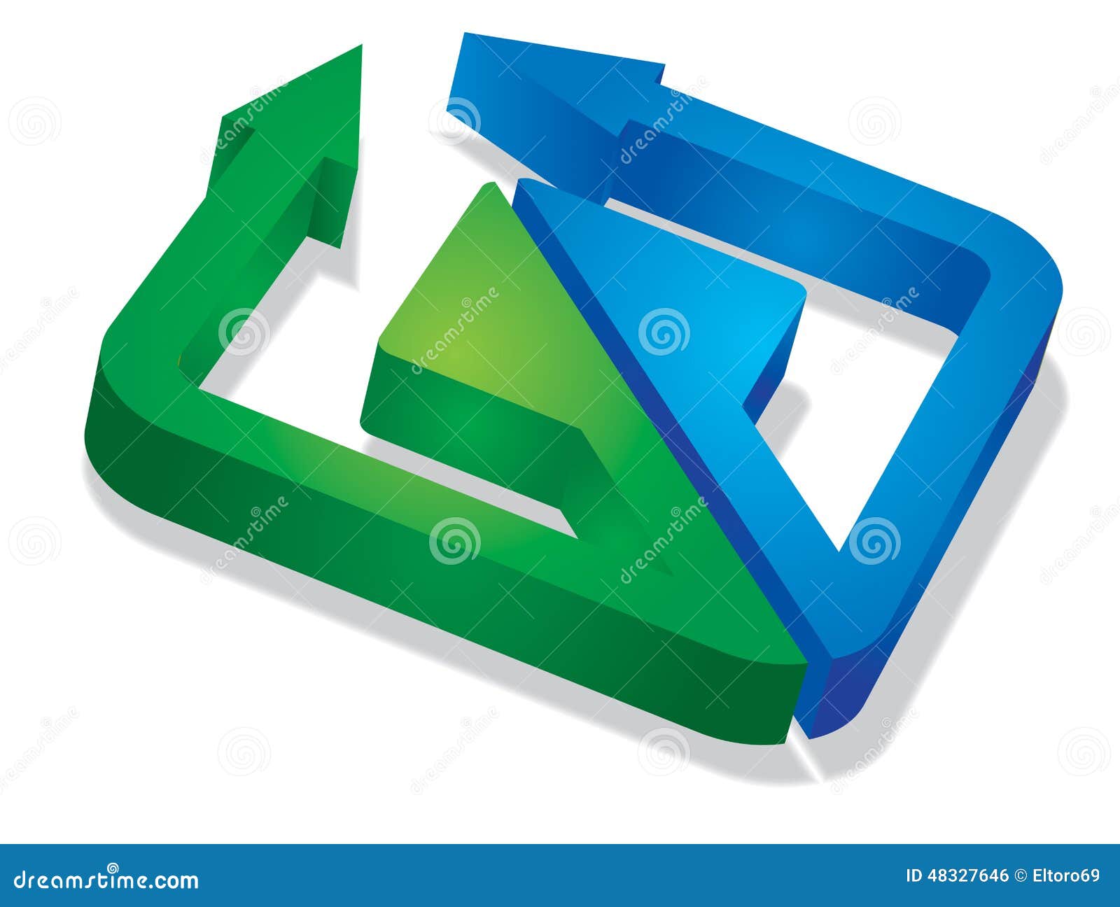 Three-dimensional Arrow Signs Stock Vector - Illustration of ...