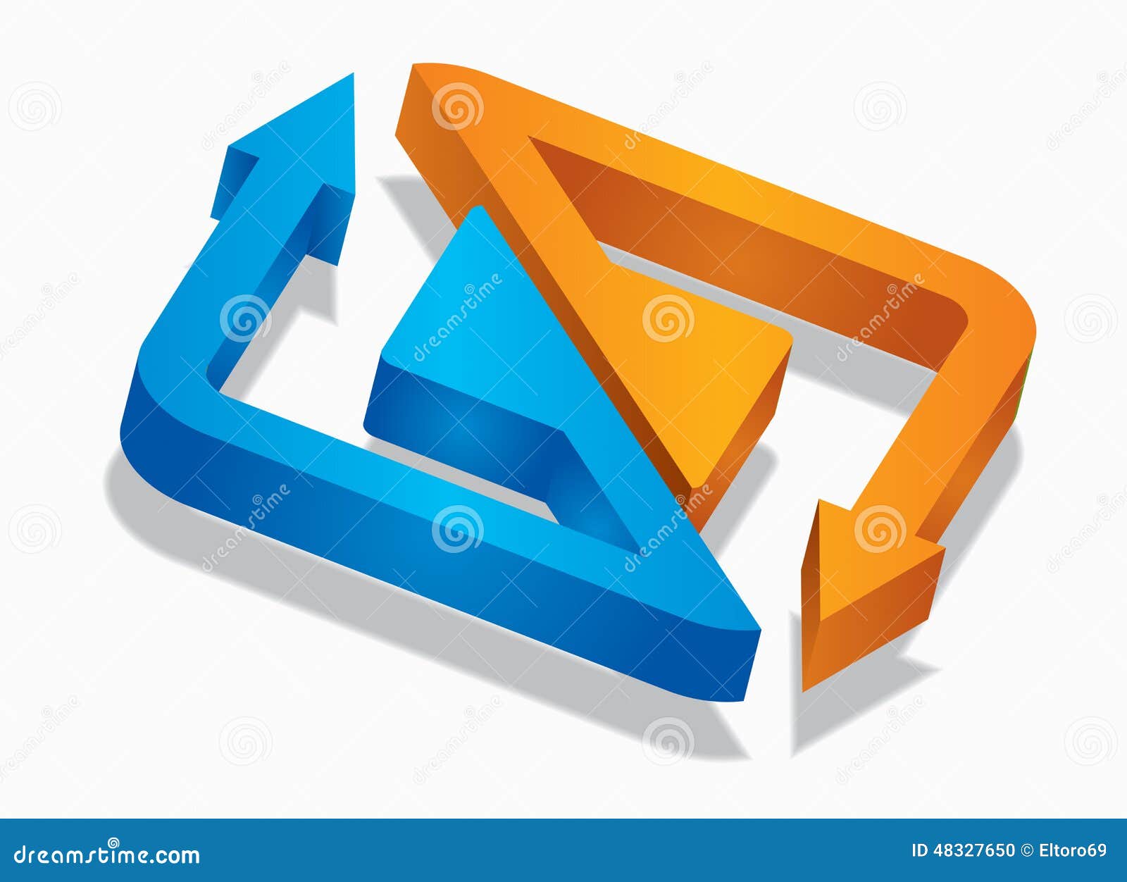 Three-dimensional Arrow Signs Stock Vector - Illustration of diversity ...