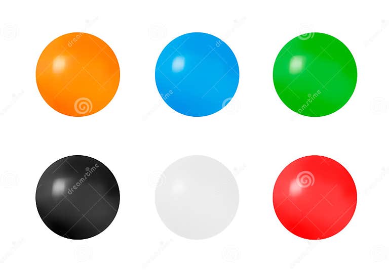 Three-dimensional Ball on a White Background.Surround the Area Stock ...