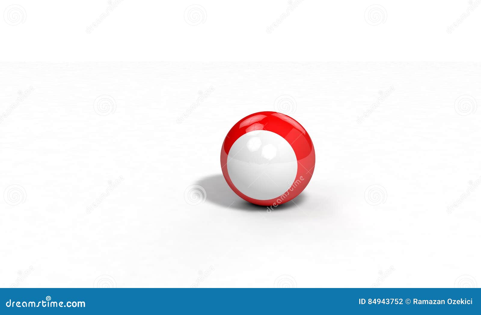 Three-dimensional Billiard Ball Red Color Winner Stock Illustration ...