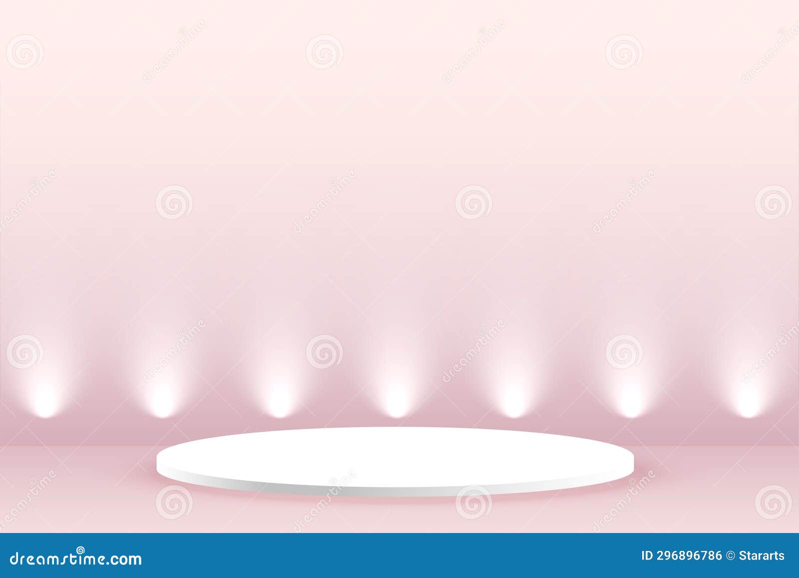 Three Dimensional Blank Platform Background with Light Effect Stock ...
