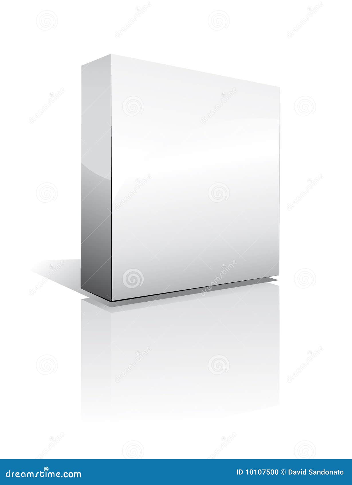 Three Dimensional Box with Shadow Stock Vector - Illustration of carton ...
