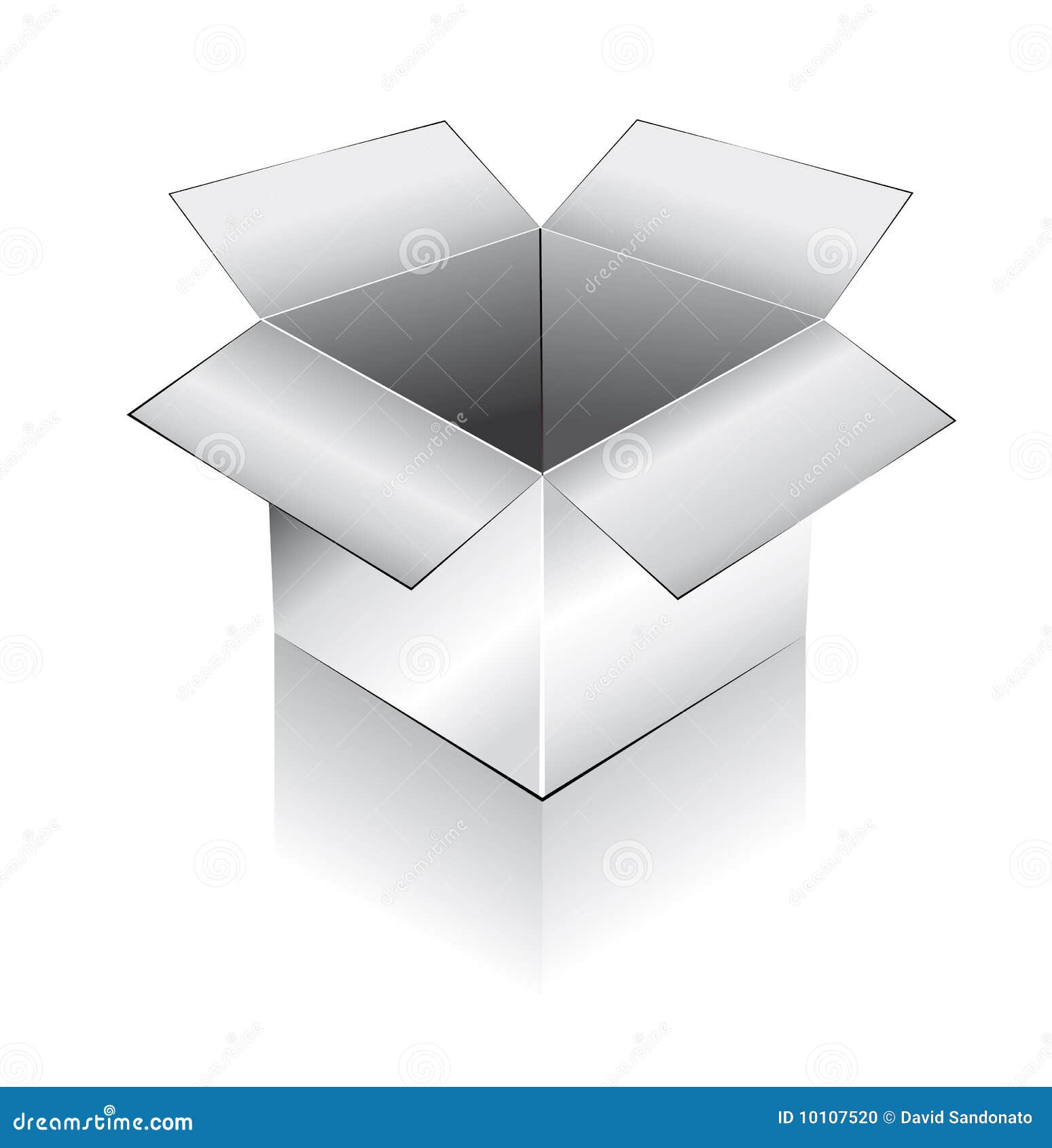 Three Dimensional Box with Shadow Stock Vector - Illustration of gift ...