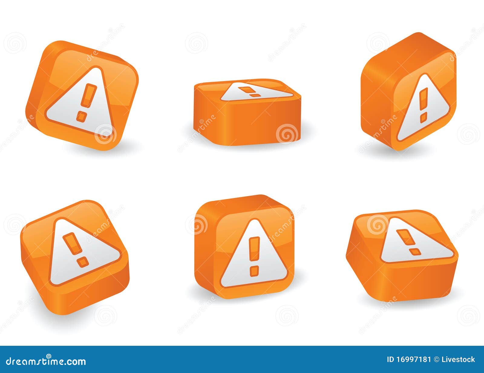 Three-Dimensional Caution Blocks Stock Illustration - Illustration of ...