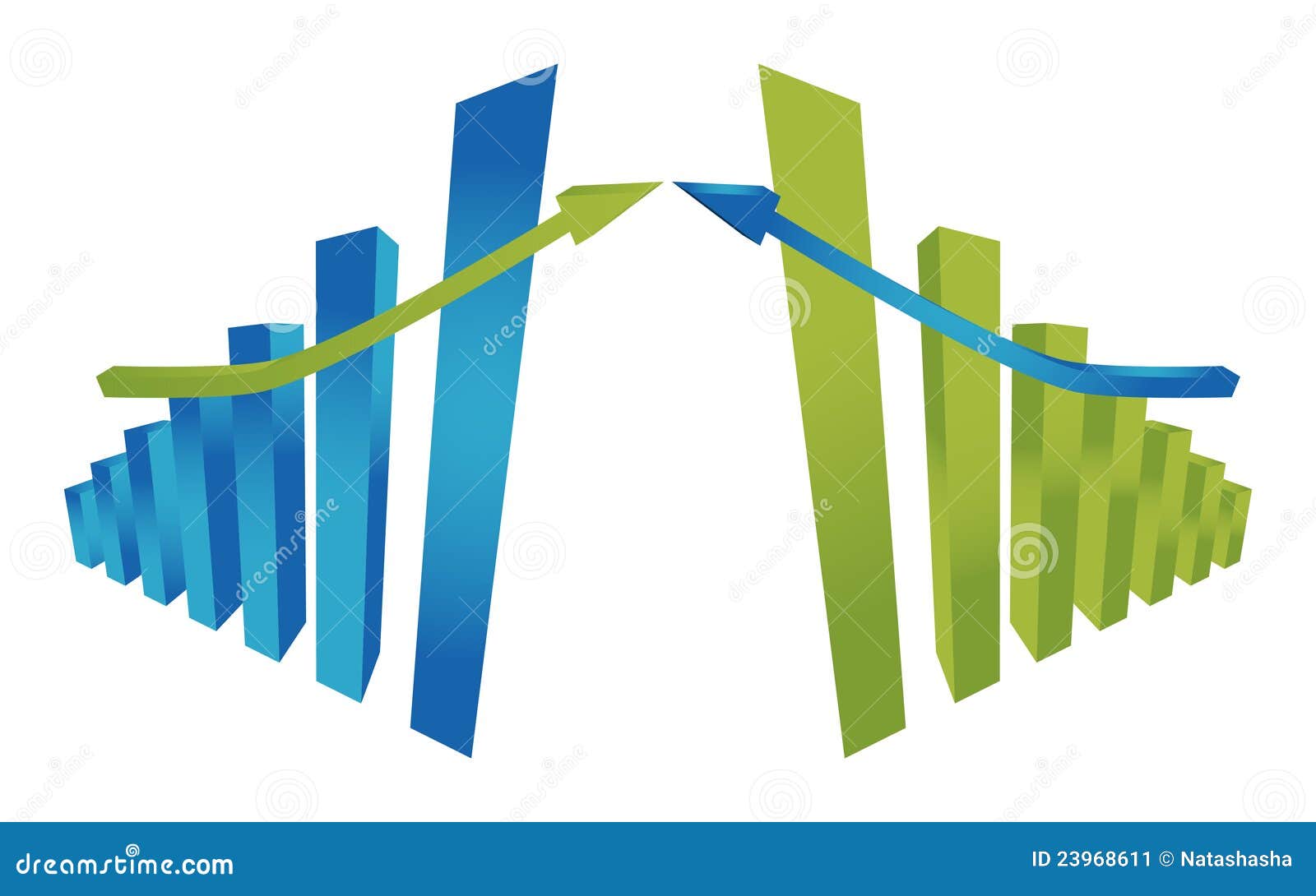 Three dimensional chart stock vector. Illustration of growth - 23968611