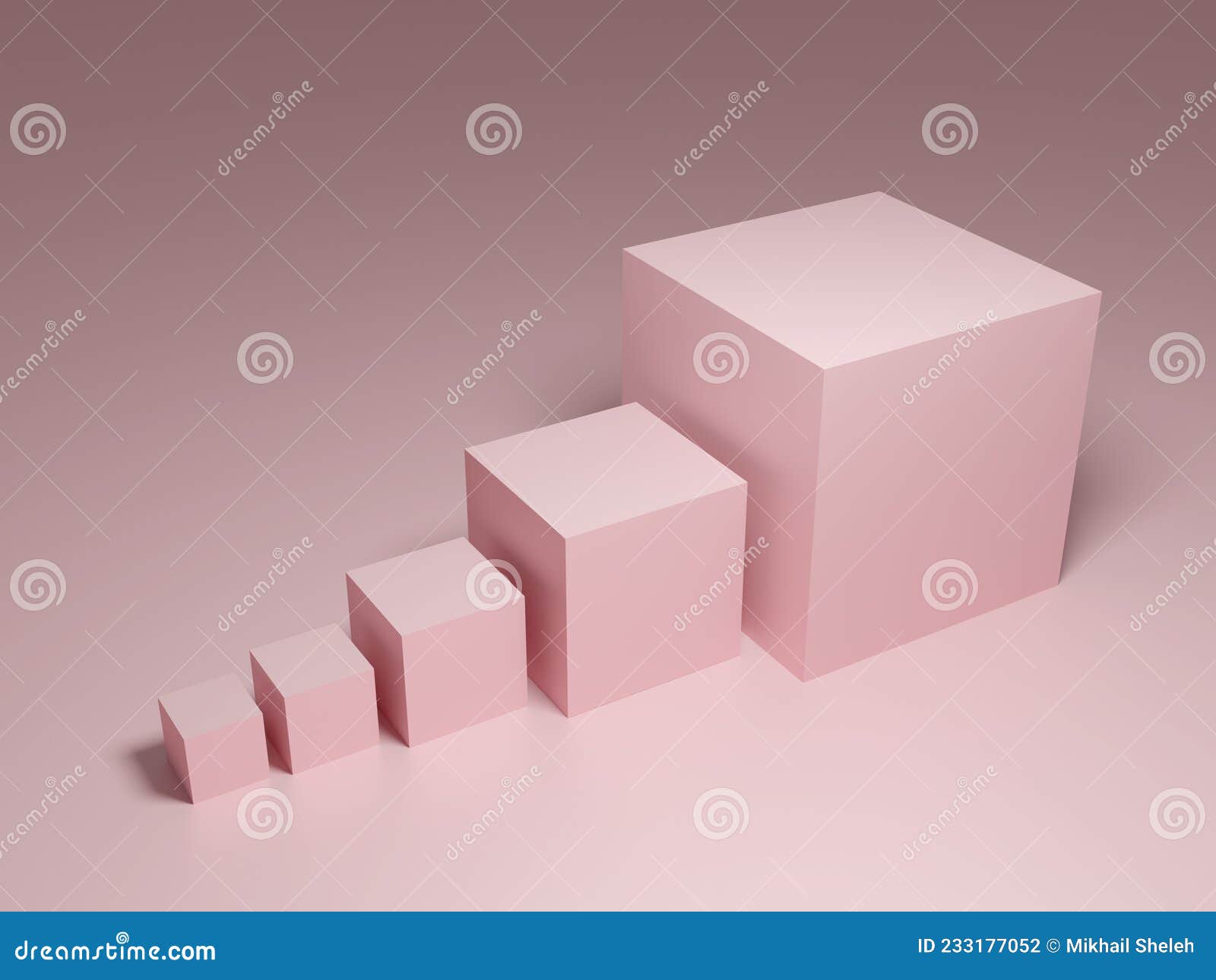 A Three-dimensional Chart in the Form of Increasing Cubes. a Growing ...