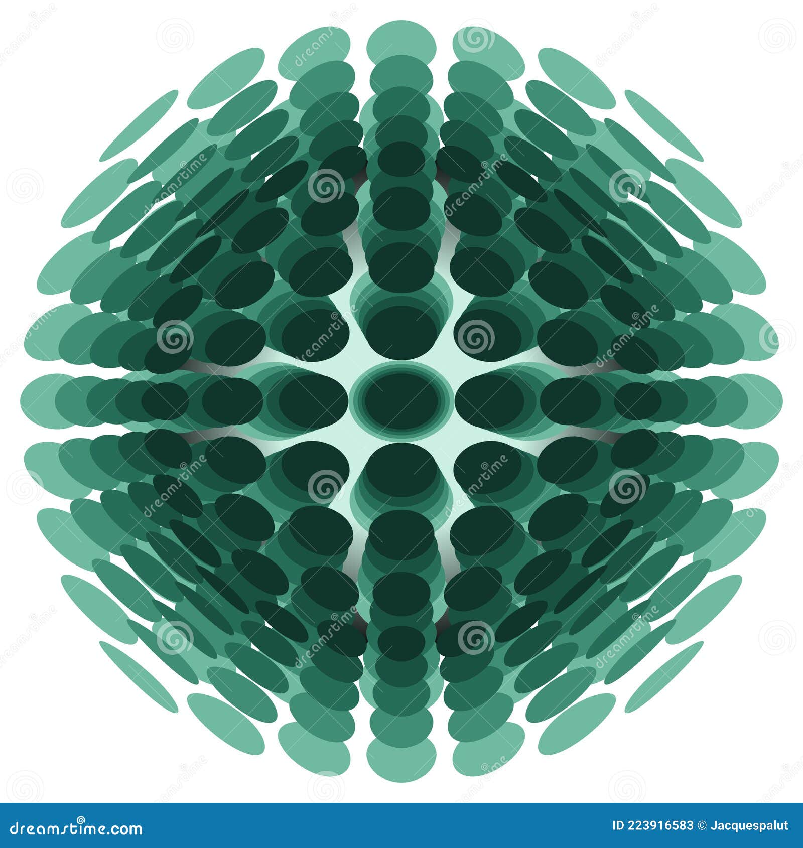 Three-dimensional Circles on a Reto Style Stock Vector - Illustration ...