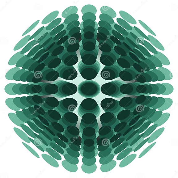 Three-dimensional Circles on a Reto Style Stock Vector - Illustration ...