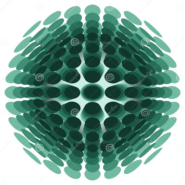 Three-dimensional Circles on a Reto Style Stock Vector - Illustration ...