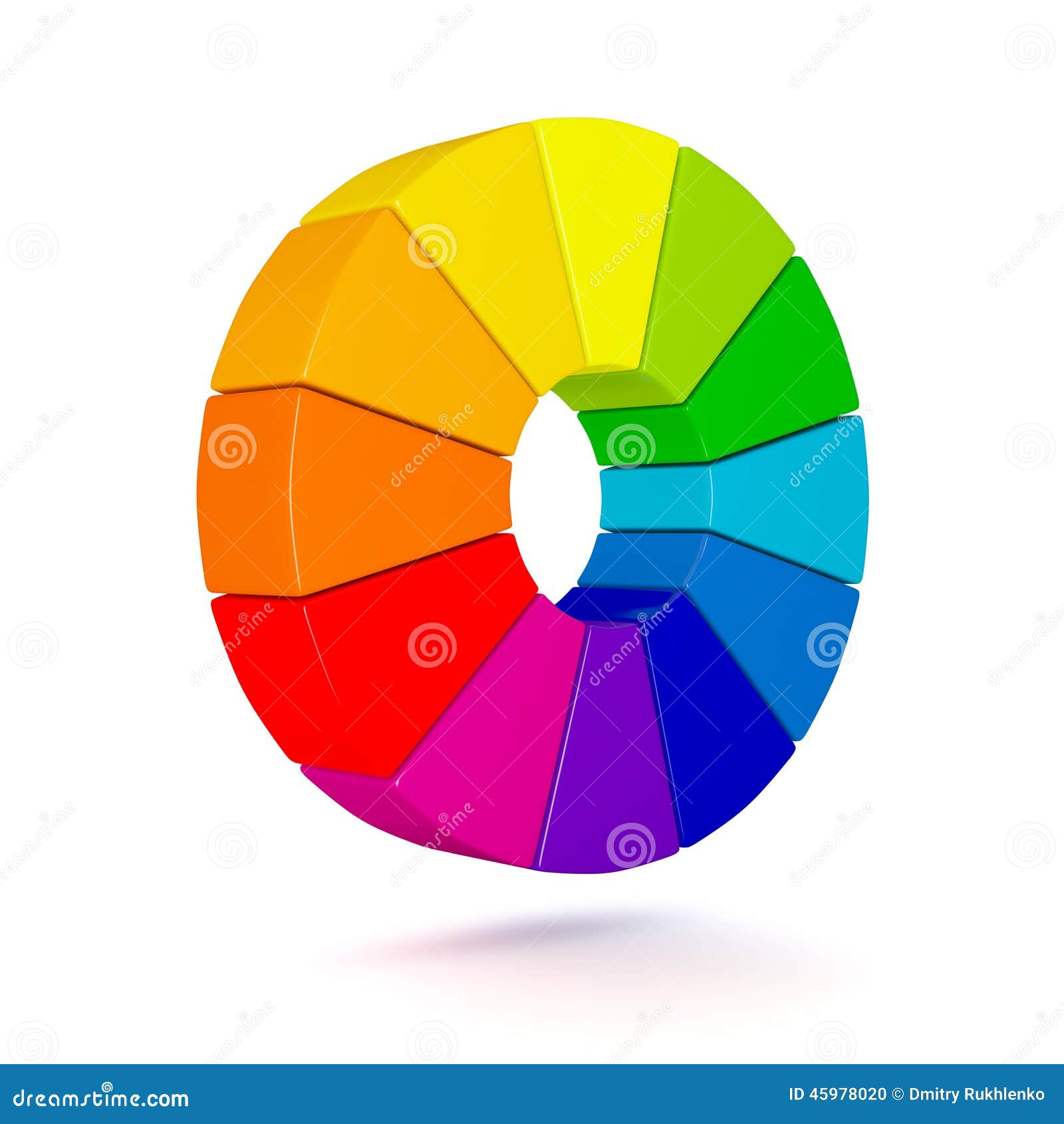 Three Dimensional Color Chart Stock Photo - Image of shape, background ...