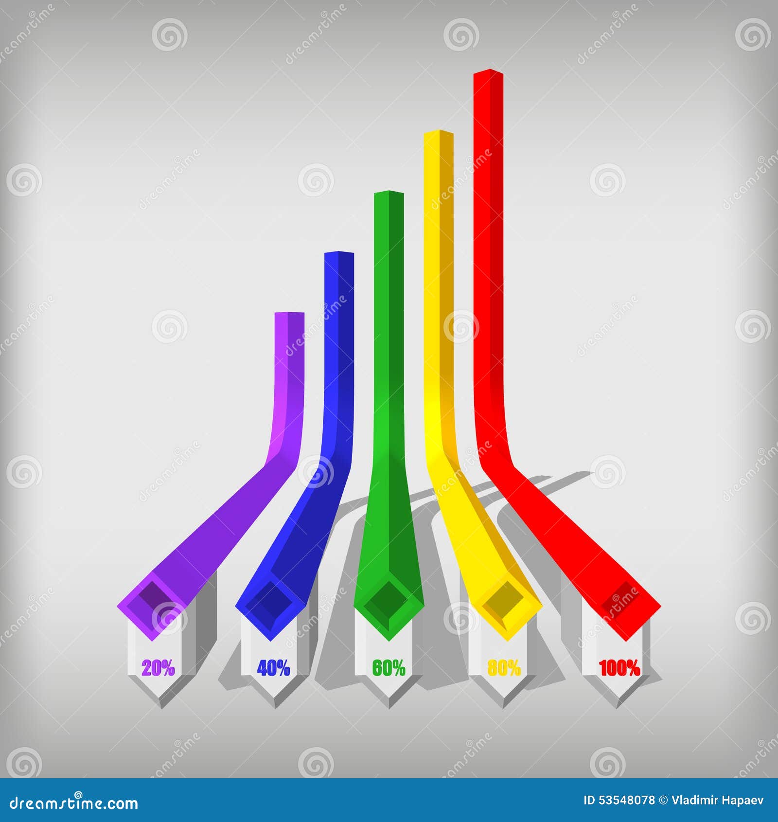 Three-dimensional Color Rhomboid Infographics Stock Vector ...