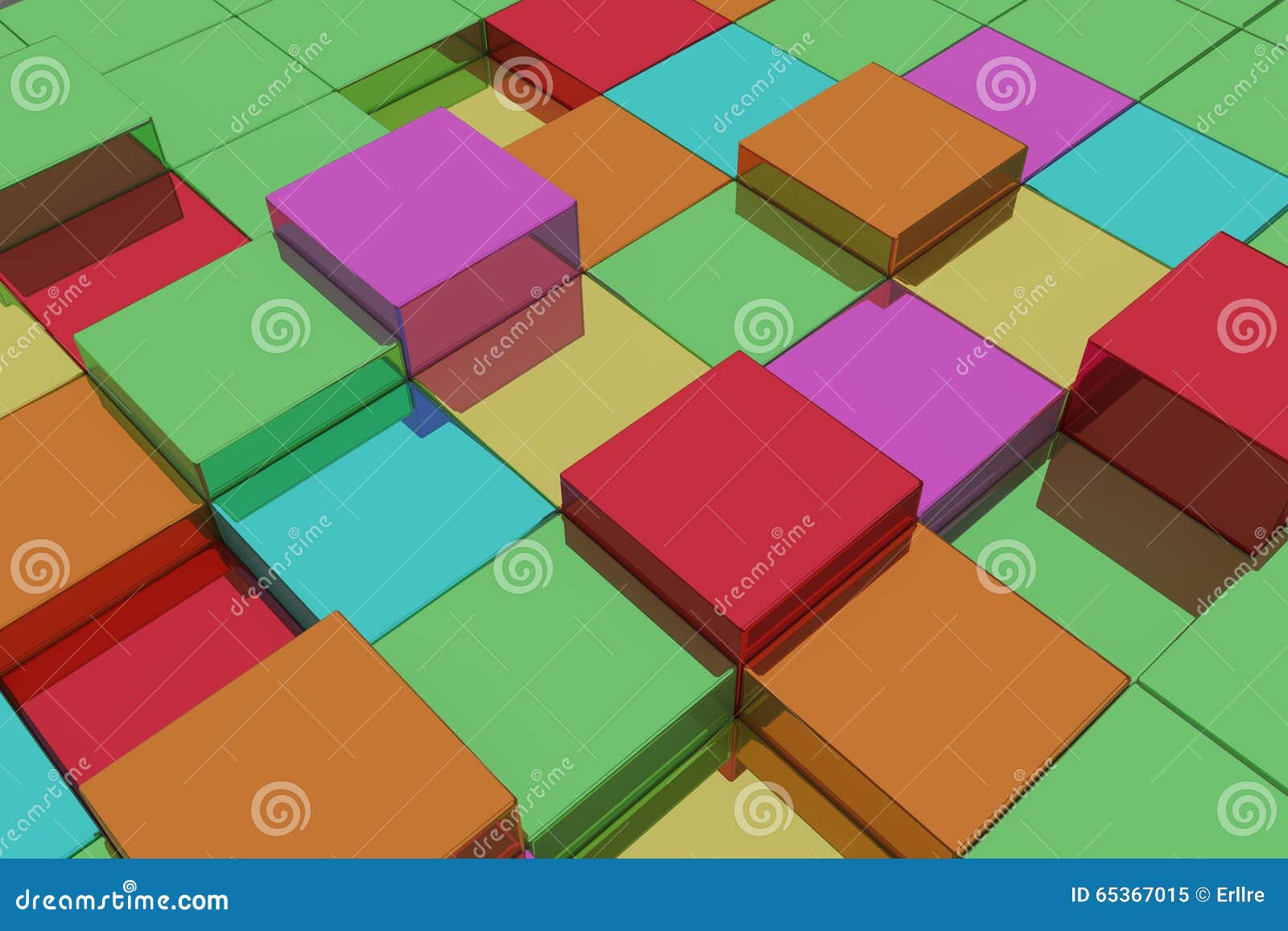 Three-dimensional Colorful Cubes Stock Illustration - Illustration of ...