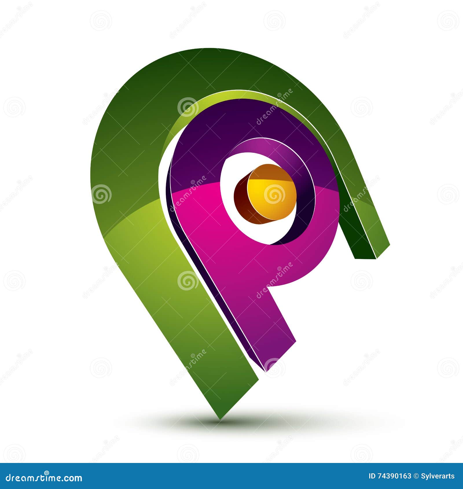 Three-dimensional Colorful Graphical Interface Icon Isolated on Stock ...