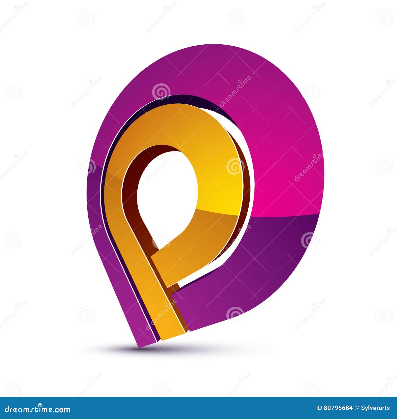 Three-dimensional Colorful Graphical Interface Icon Isolated on Stock ...