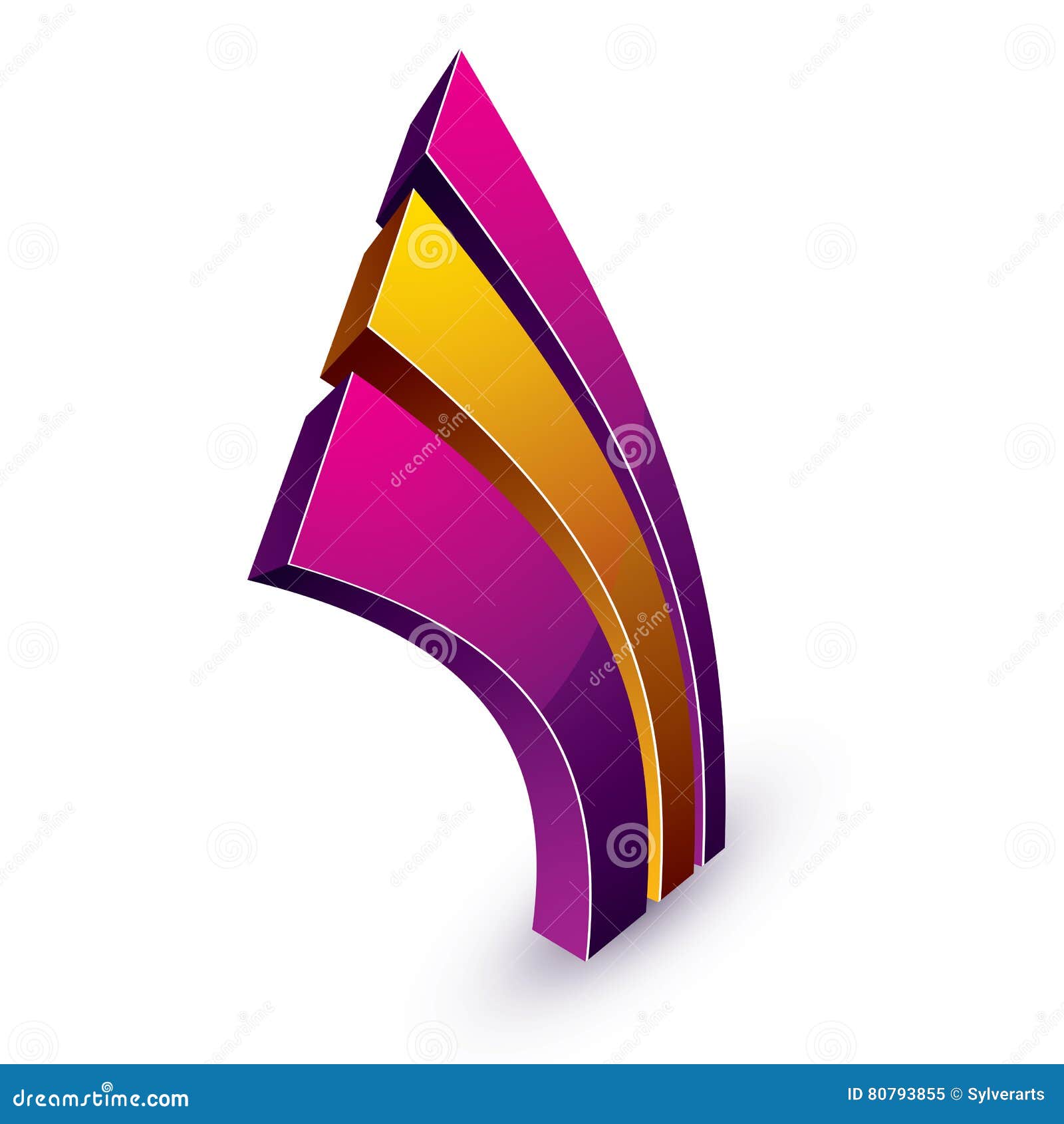Three-dimensional Colorful Graphical Interface Icon Isolated on Stock ...
