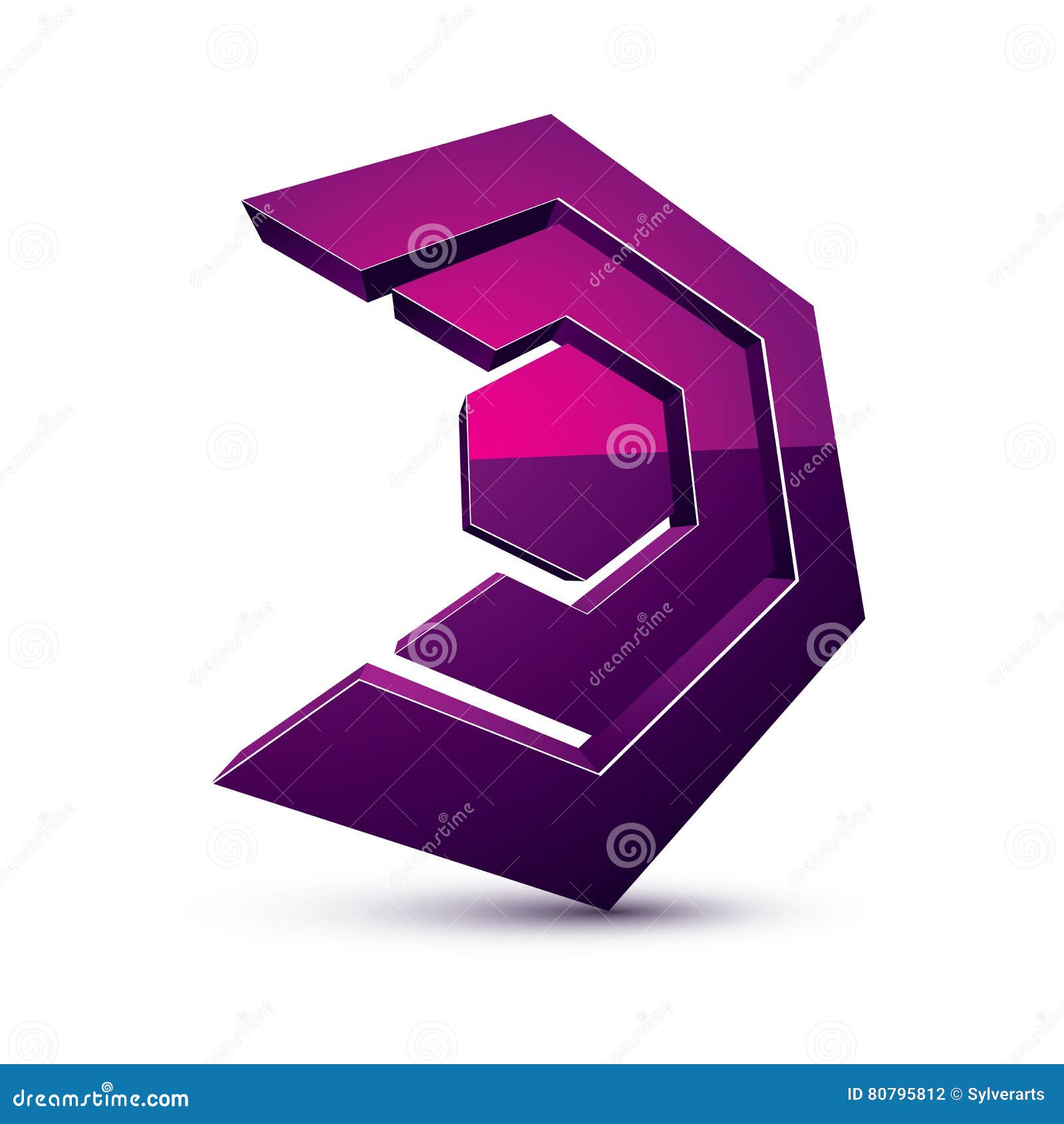 Three-dimensional Colorful Graphical Interface Icon Isolated on Stock ...