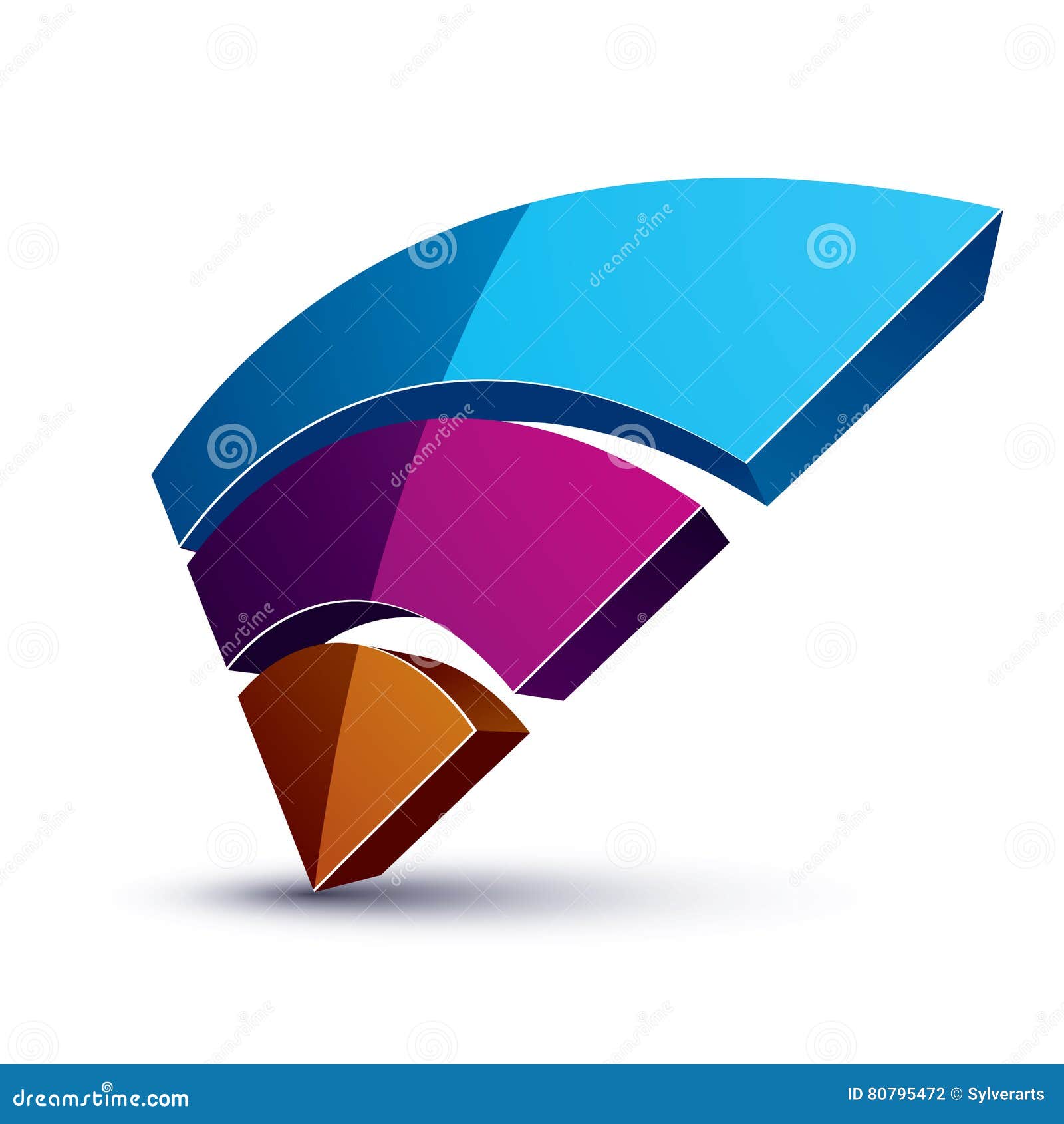 Three-dimensional Colorful Graphical Interface Icon on Stock ...