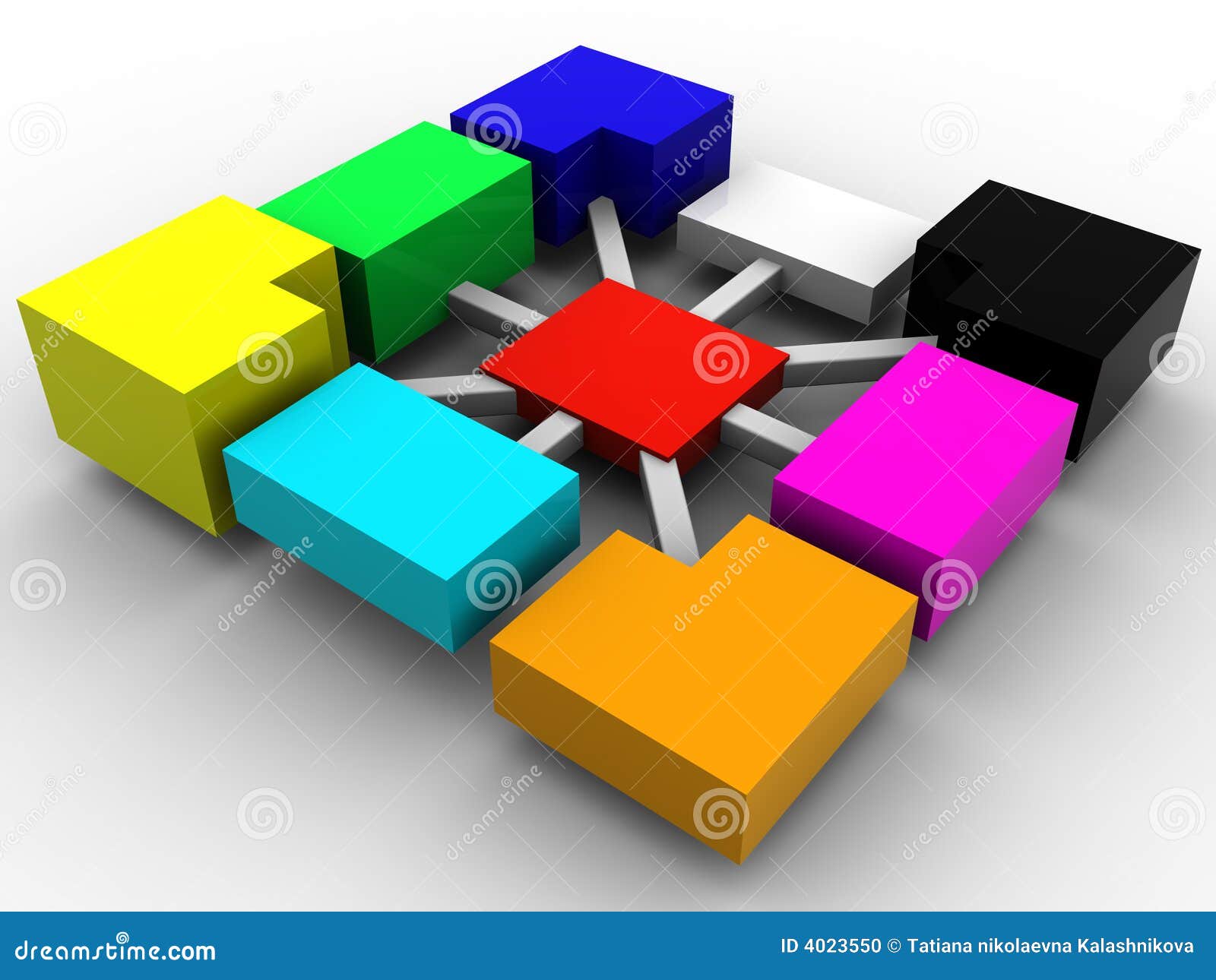 Three-dimensional concept stock illustration. Illustration of group ...