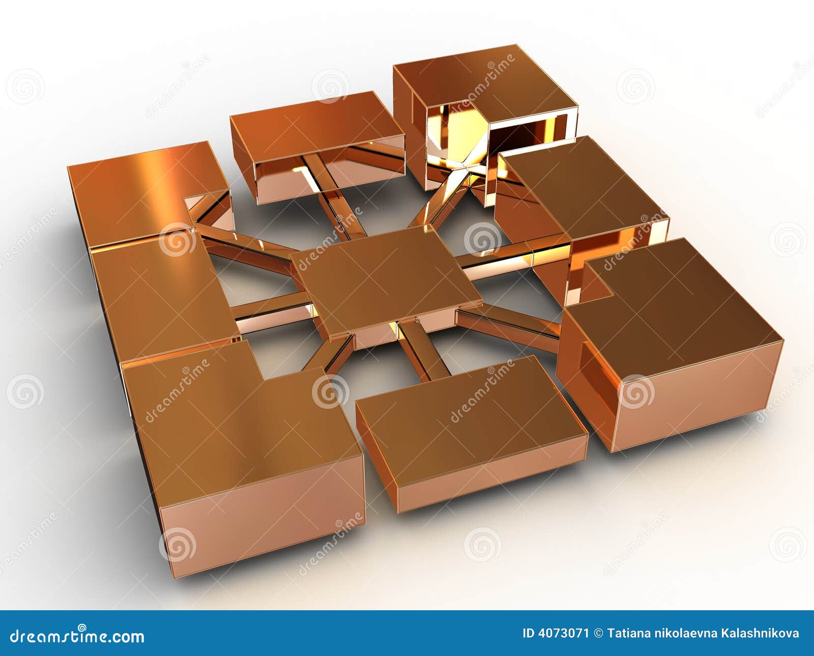 Three-dimensional concept stock illustration. Illustration of interact ...
