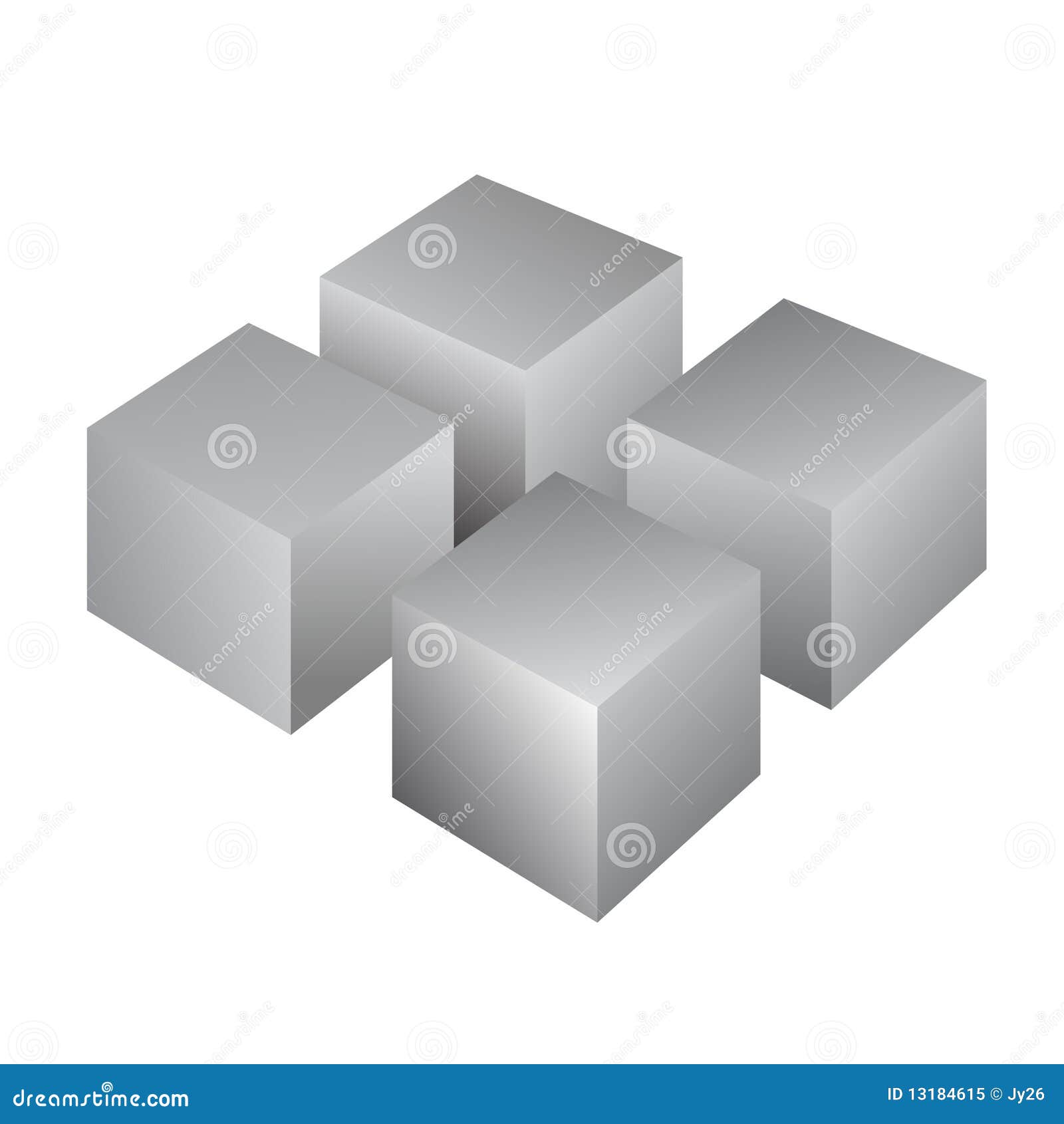 Three dimensional cube stock vector. Illustration of abstract - 13184615