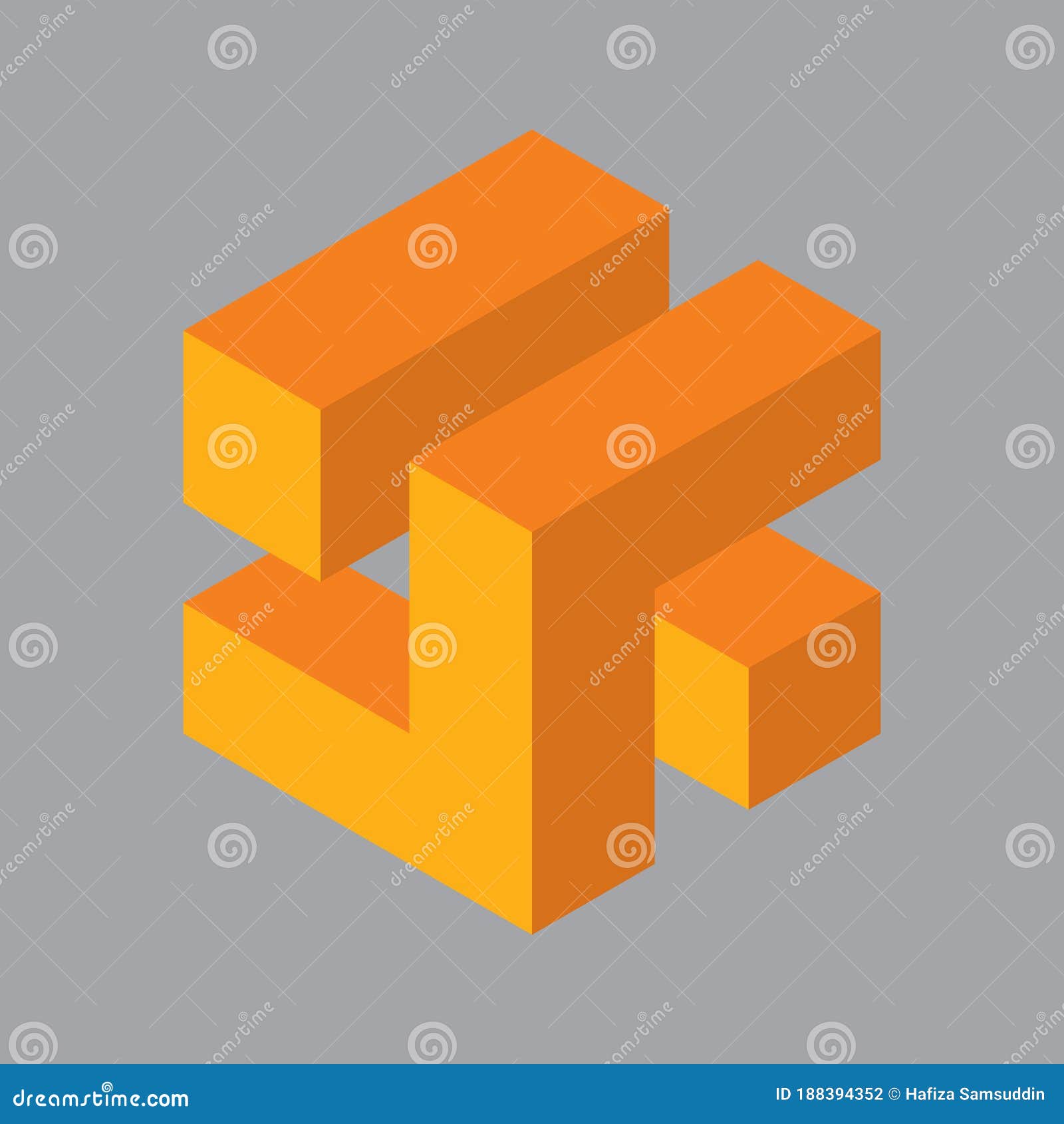 Three Dimensional Cube. Vector Illustration Decorative Design Stock ...