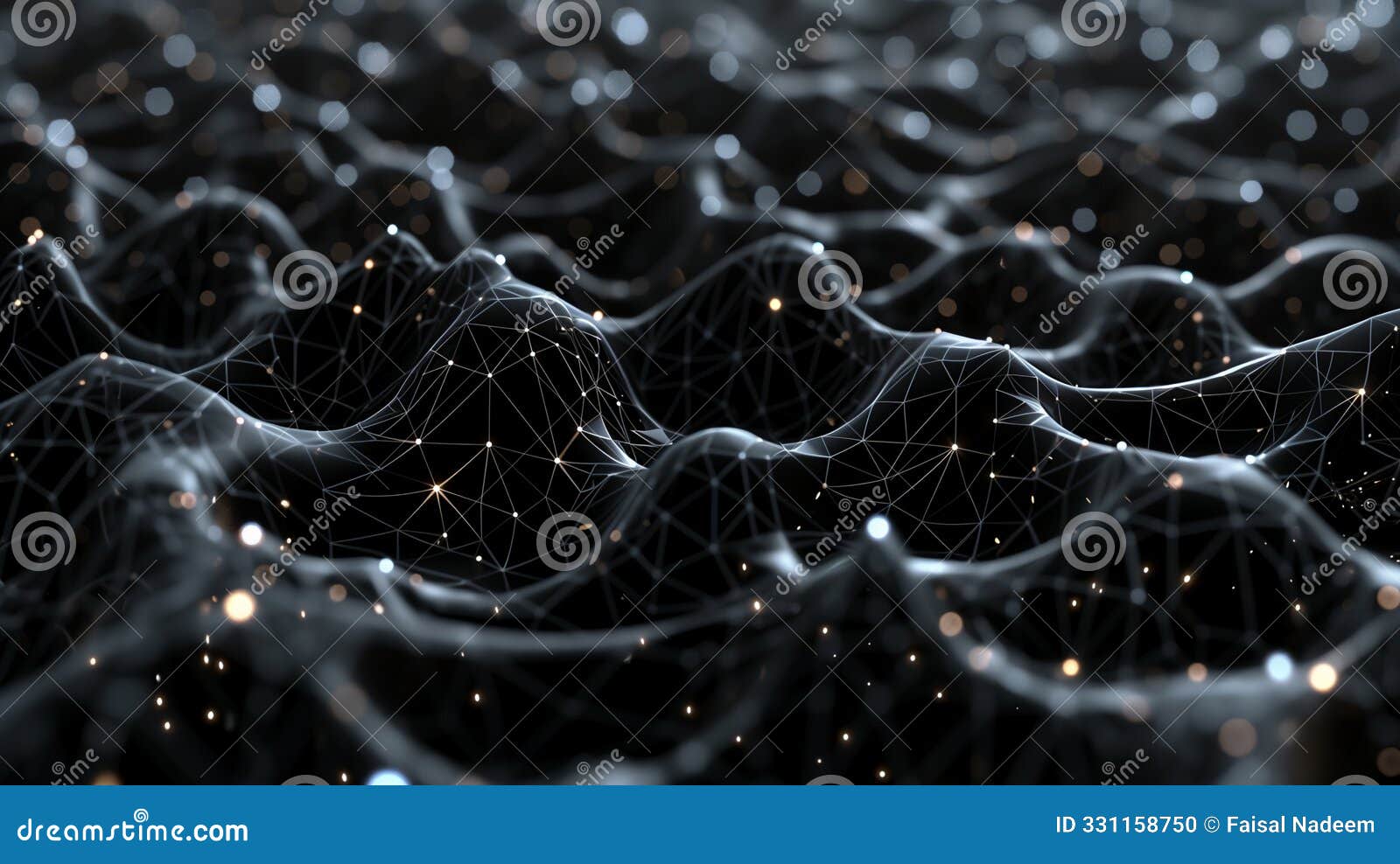 Three-Dimensional Cyber Wallpaper Illustrating Virtual Electronic ...