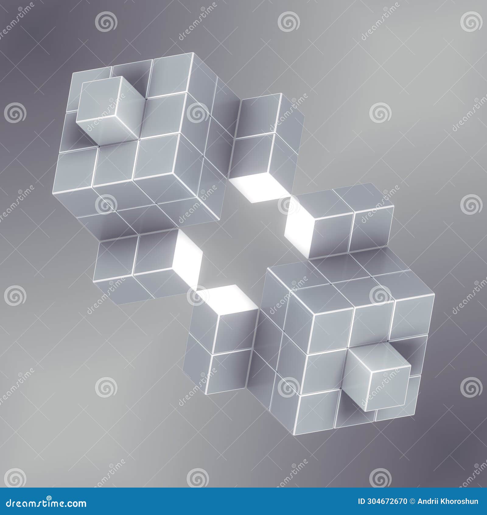 Three-dimensional Digital Illustration of Geometric Rectangular Shapes ...