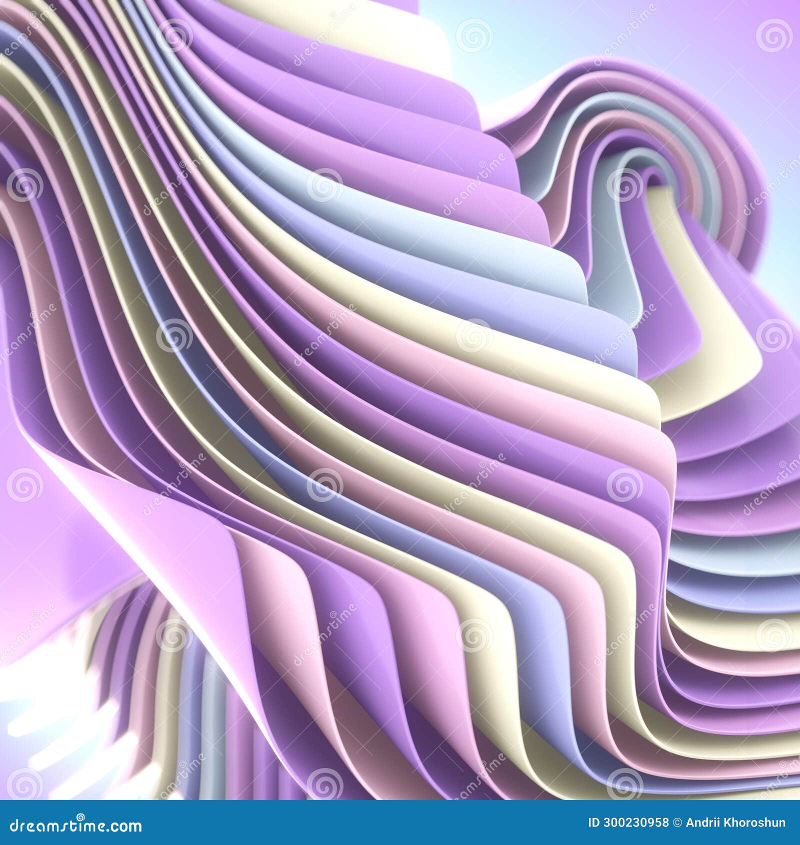 Three-dimensional Digital Illustration with a Large Multi-colored Stack ...