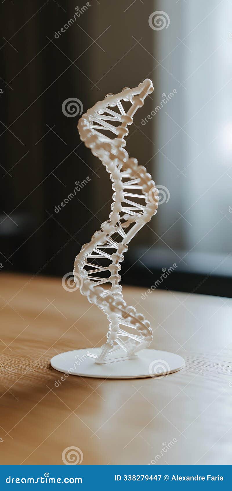 Three-Dimensional DNA Model Display Stock Illustration - Illustration ...
