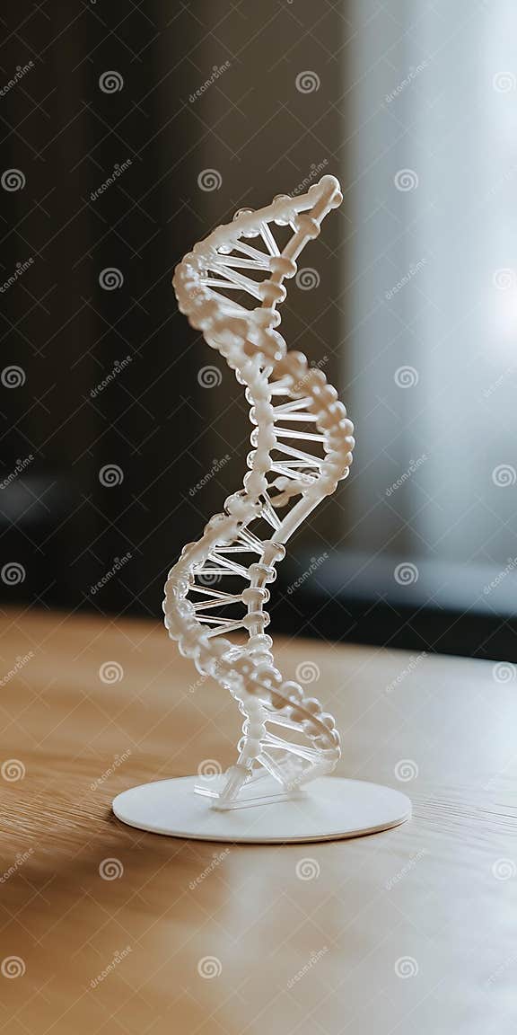 Three-Dimensional DNA Model Display Stock Illustration - Illustration ...