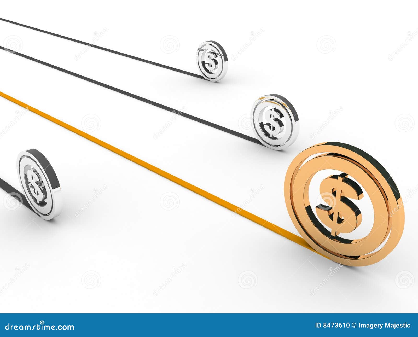Three Dimensional Dollar Sign Stock Illustration - Illustration of ...
