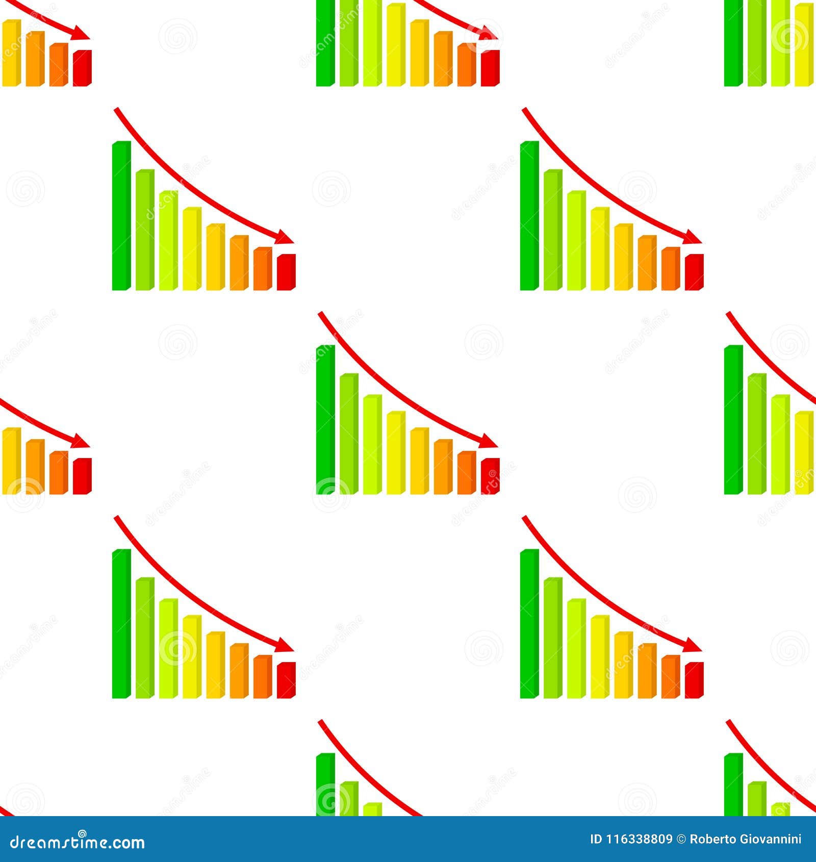 Three Dimensional Down Chart Seamless Stock Vector - Illustration of ... Three Dimensional Down Chart Seamless Stock Vector - Illustration of ...