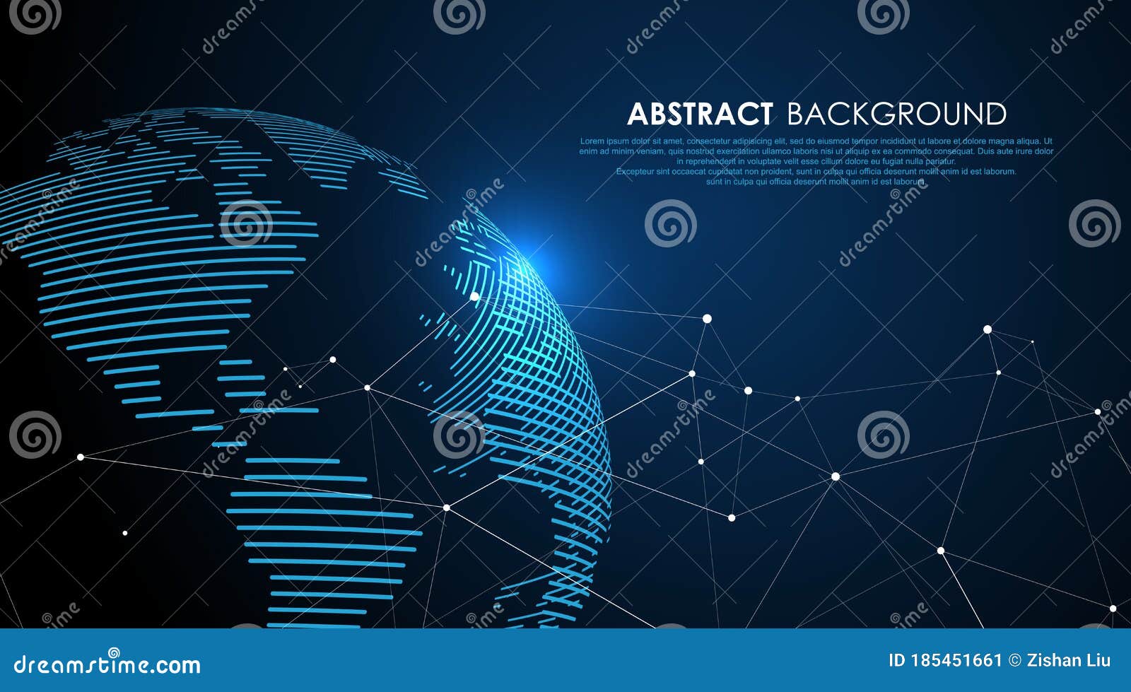 Three Dimensional Earth Composed of Lines Stock Vector - Illustration ...