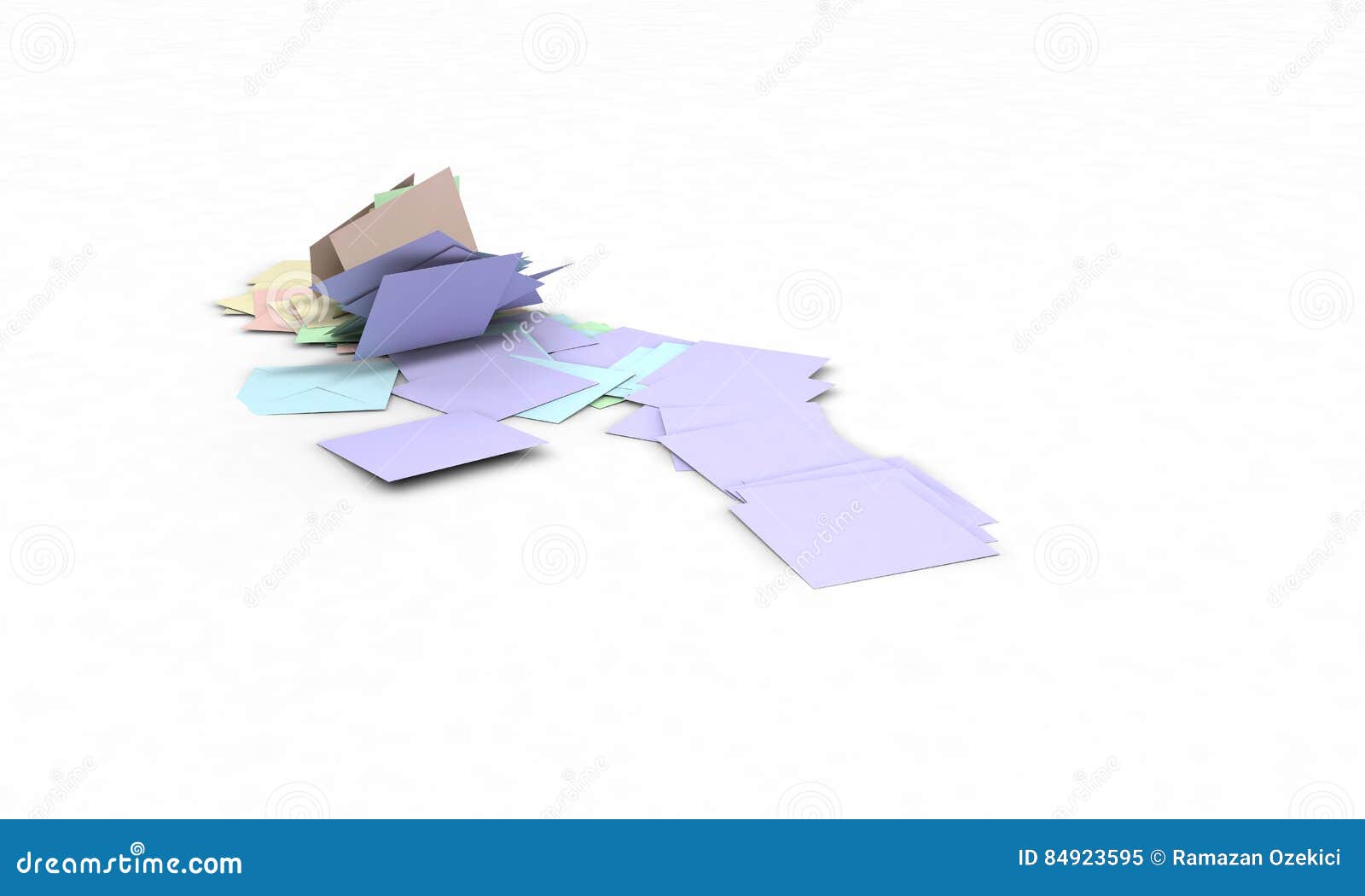 Three-dimensional Envelope Background Colors Stock Illustration ...