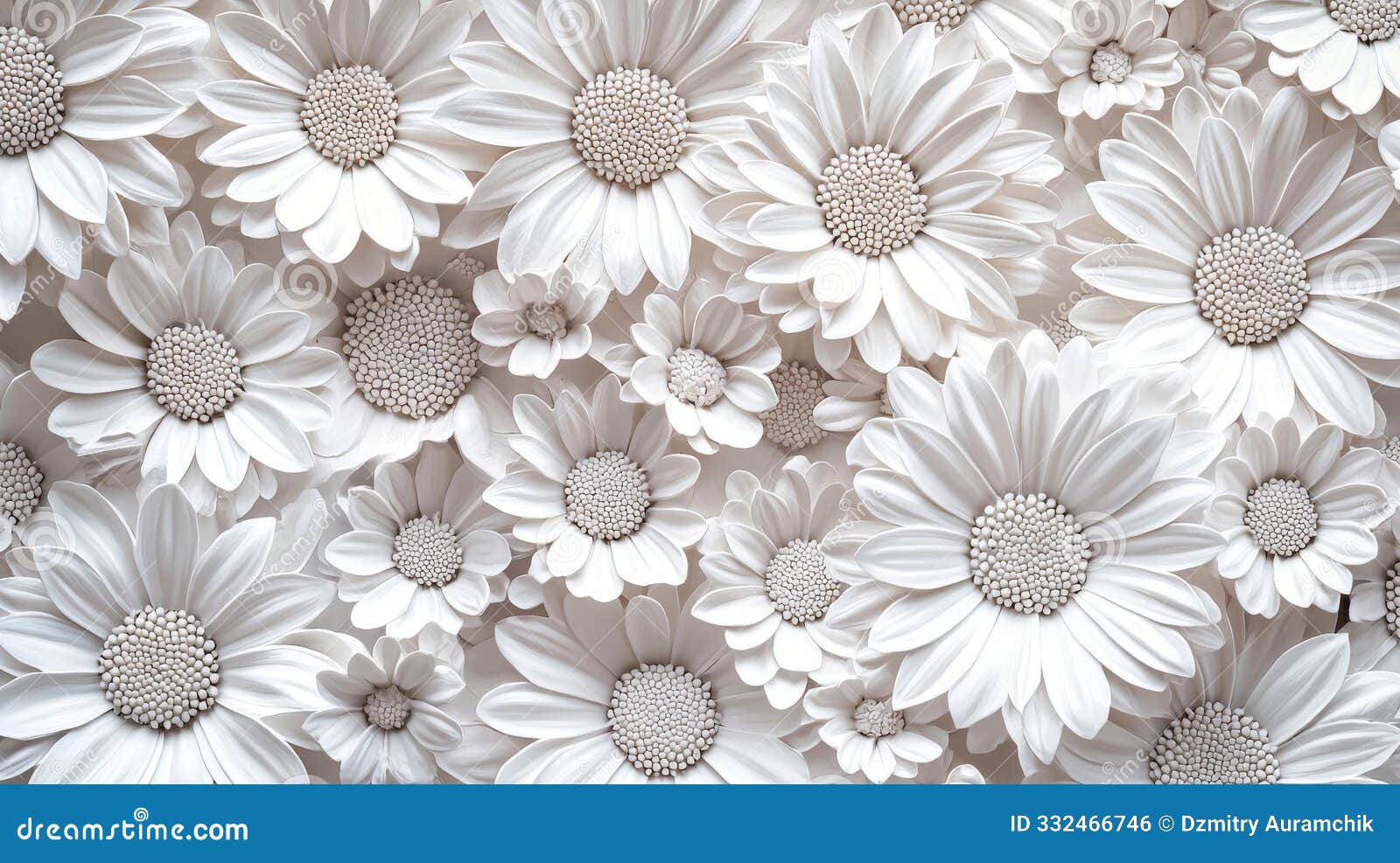 Three-dimensional Flowers and Leaves Accent a White Floral Wall Decor ...