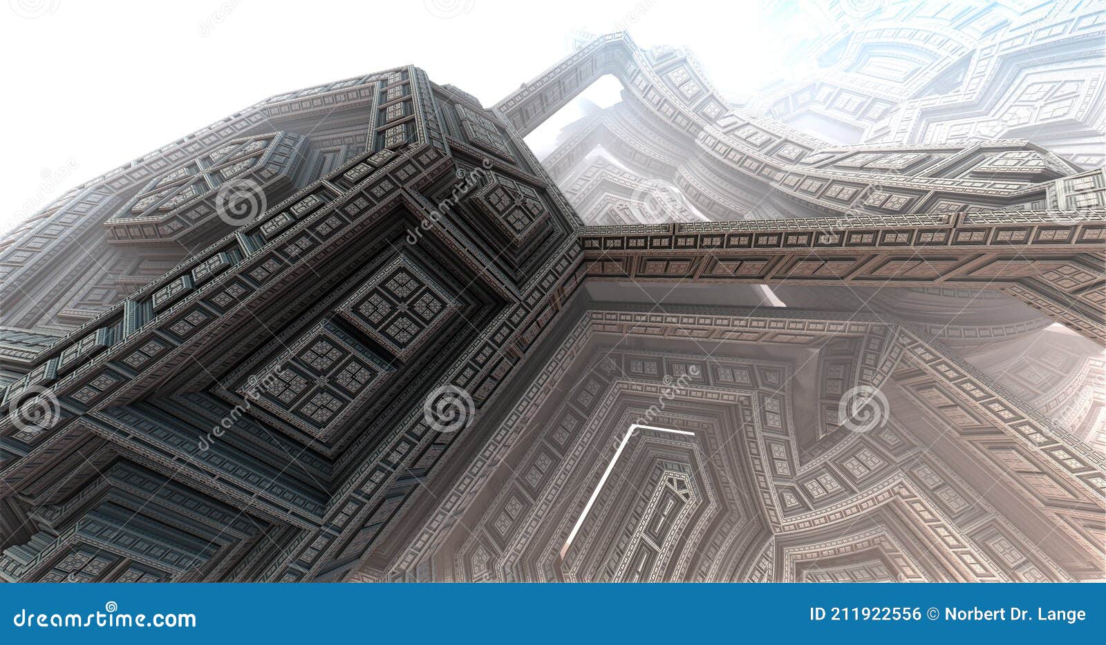 Three-dimensional fractals stock illustration. Illustration of geometry ...