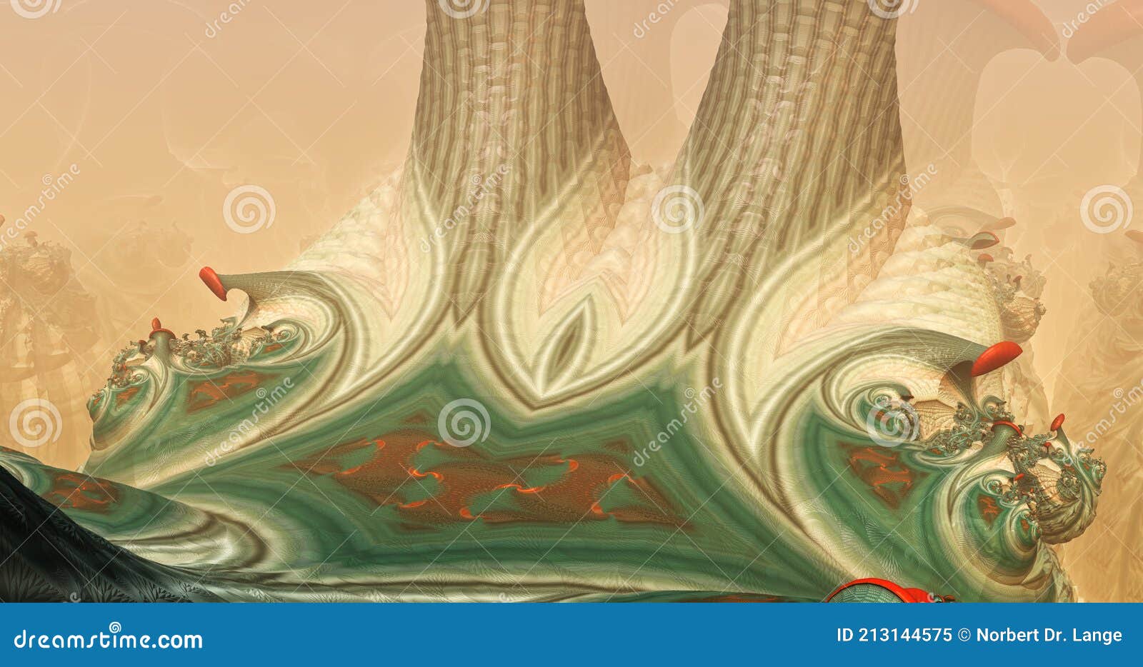 Three-dimensional fractals stock illustration. Illustration of colored ...