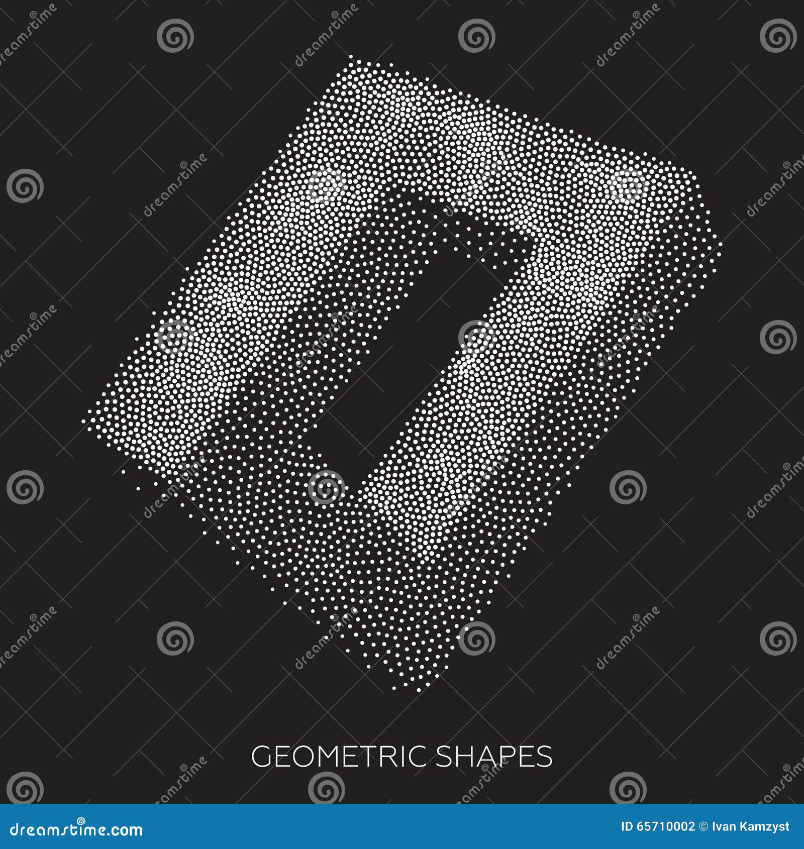 Three-dimensional Geometric Figures Collected from Points Stock Vector ...
